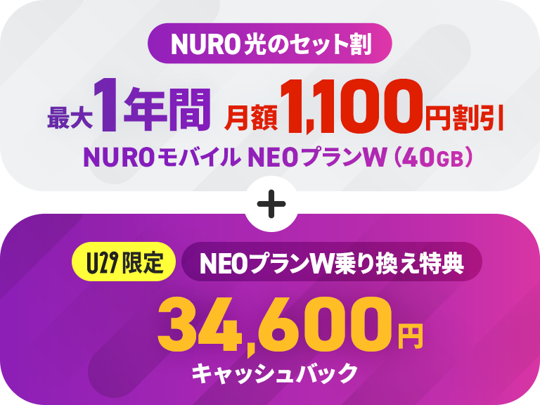 【公式】U29応援割 | NURO 光 - インターネット・光回線
